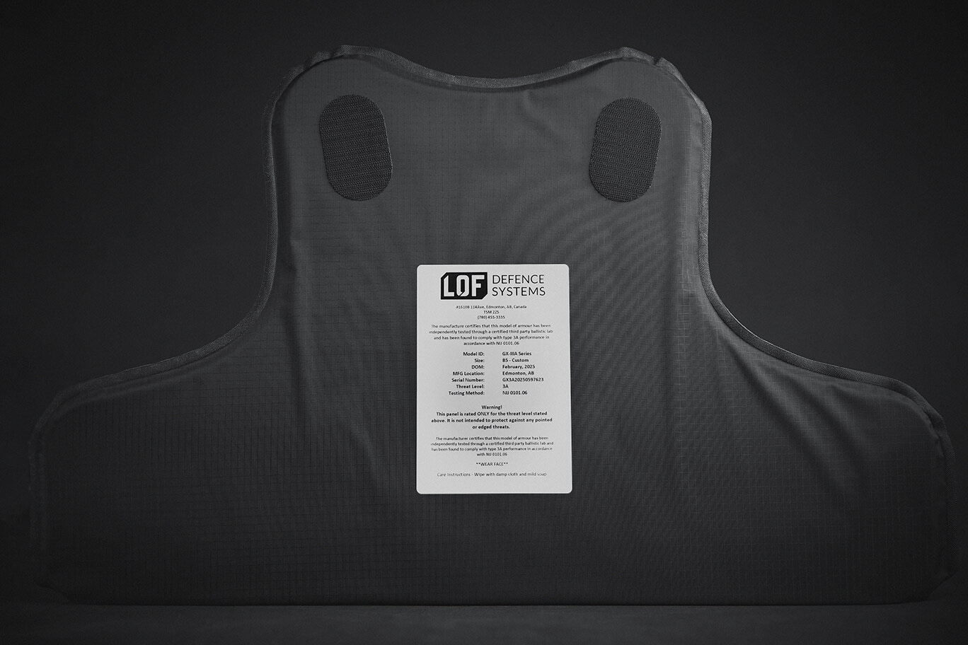 GX Ballistic Soft Body Armour - Lightweight & Flexible | LOF Defence