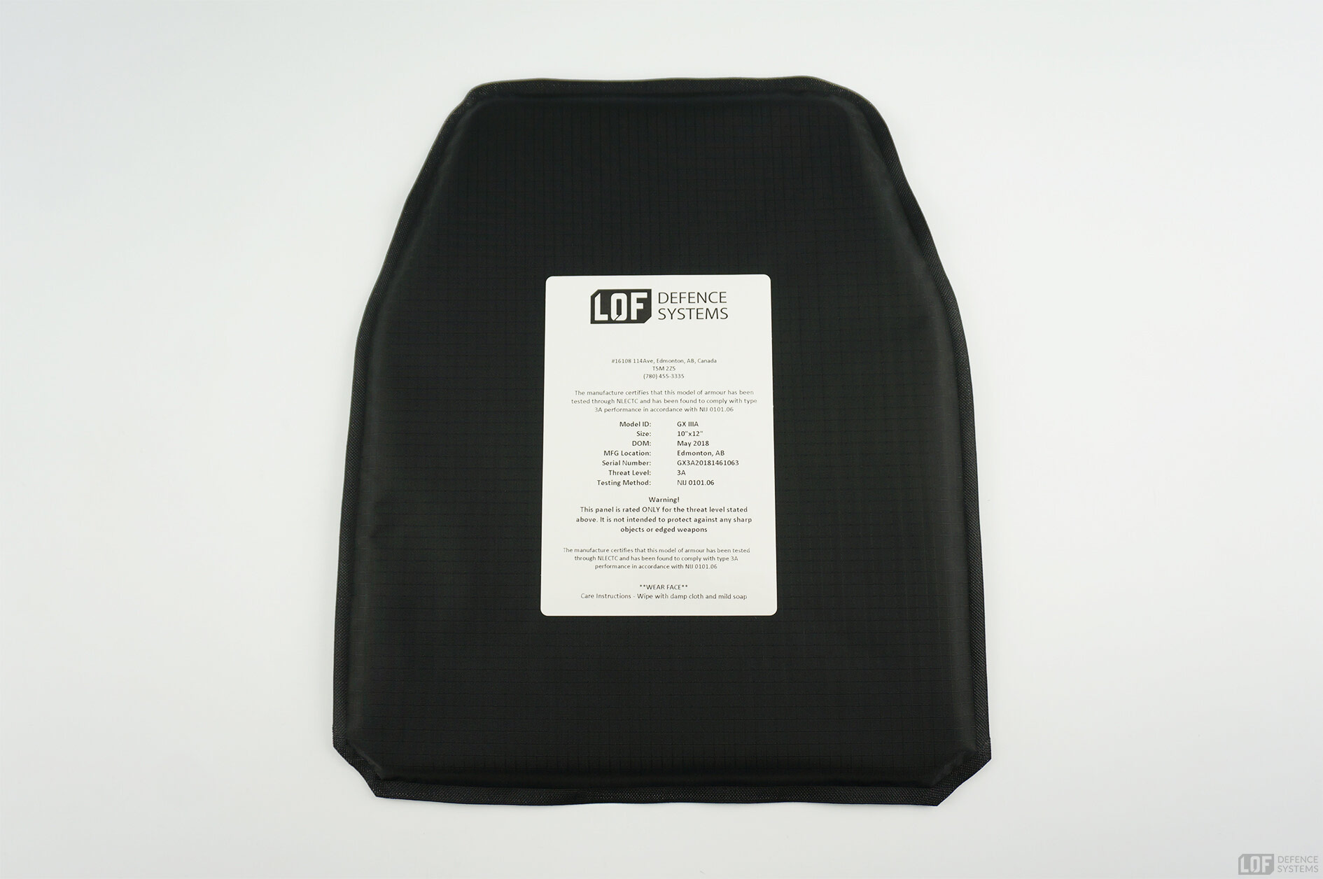GX Series Ballistic Soft Armour Plate Carrier Backers | LOF Defence